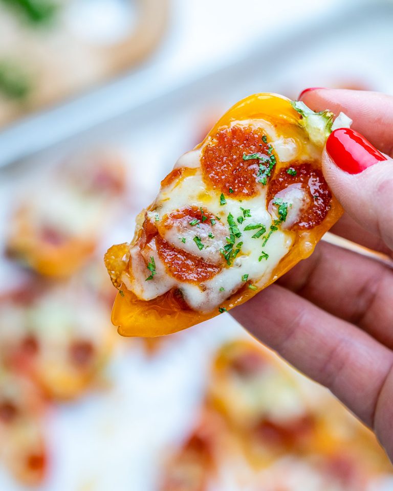 Pepper Pizza Poppers | Clean Food Crush
