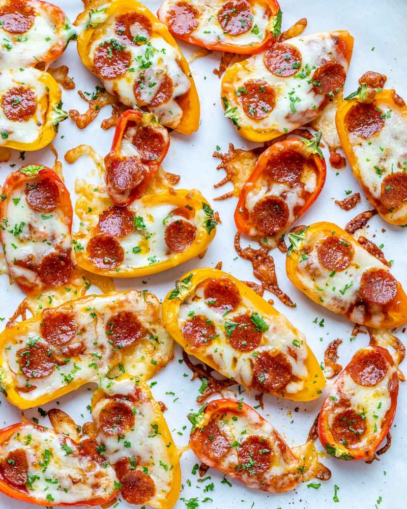 Pepper Pizza Poppers | Clean Food Crush