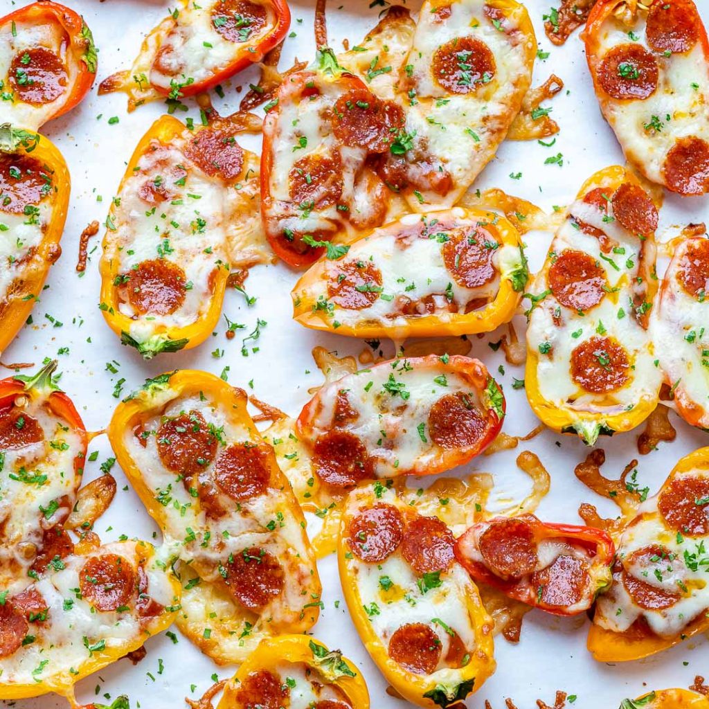 Pepper Pizza Poppers | Clean Food Crush