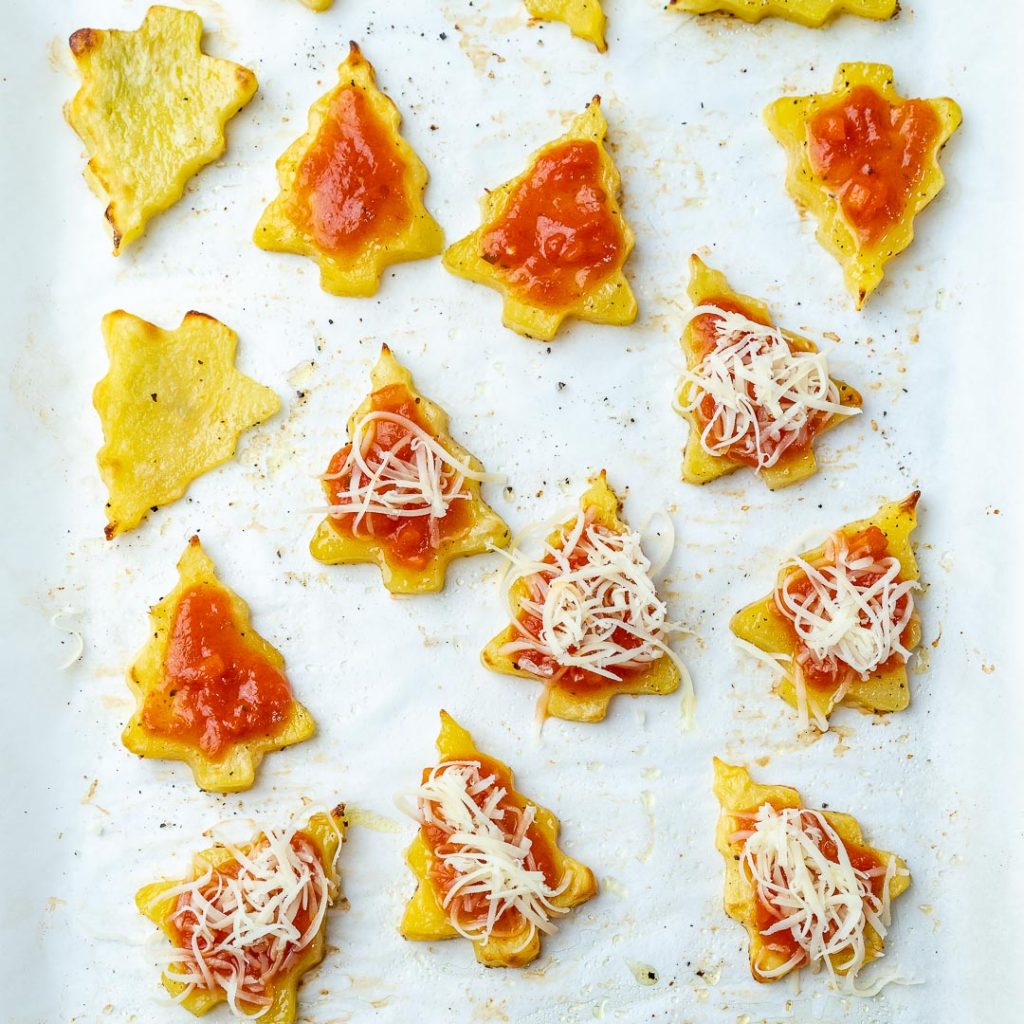 Christmas Tree Potato Pizzas | Clean Food Crush