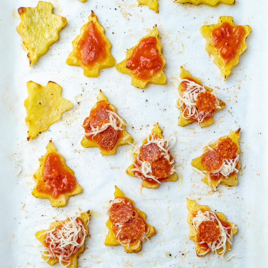 Christmas Tree Potato Pizzas | Clean Food Crush