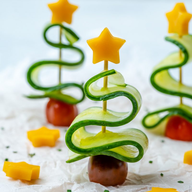 Cucumber Christmas Trees | Clean Food Crush