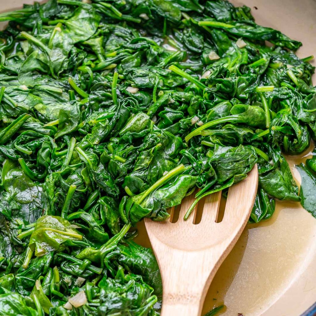 Sautéed Fresh Lemony Spinach | Clean Food Crush