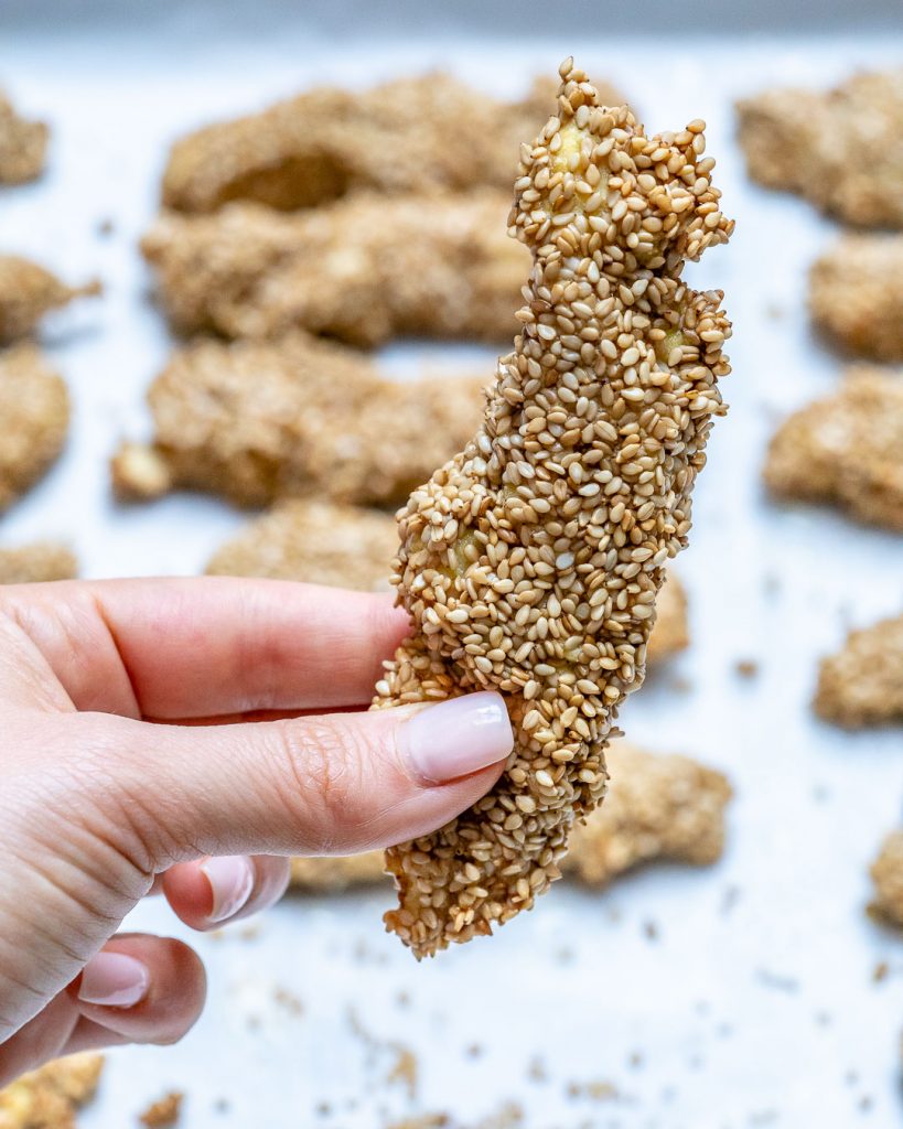 Crispy Sesame Chicken Fingers | Clean Food Crush