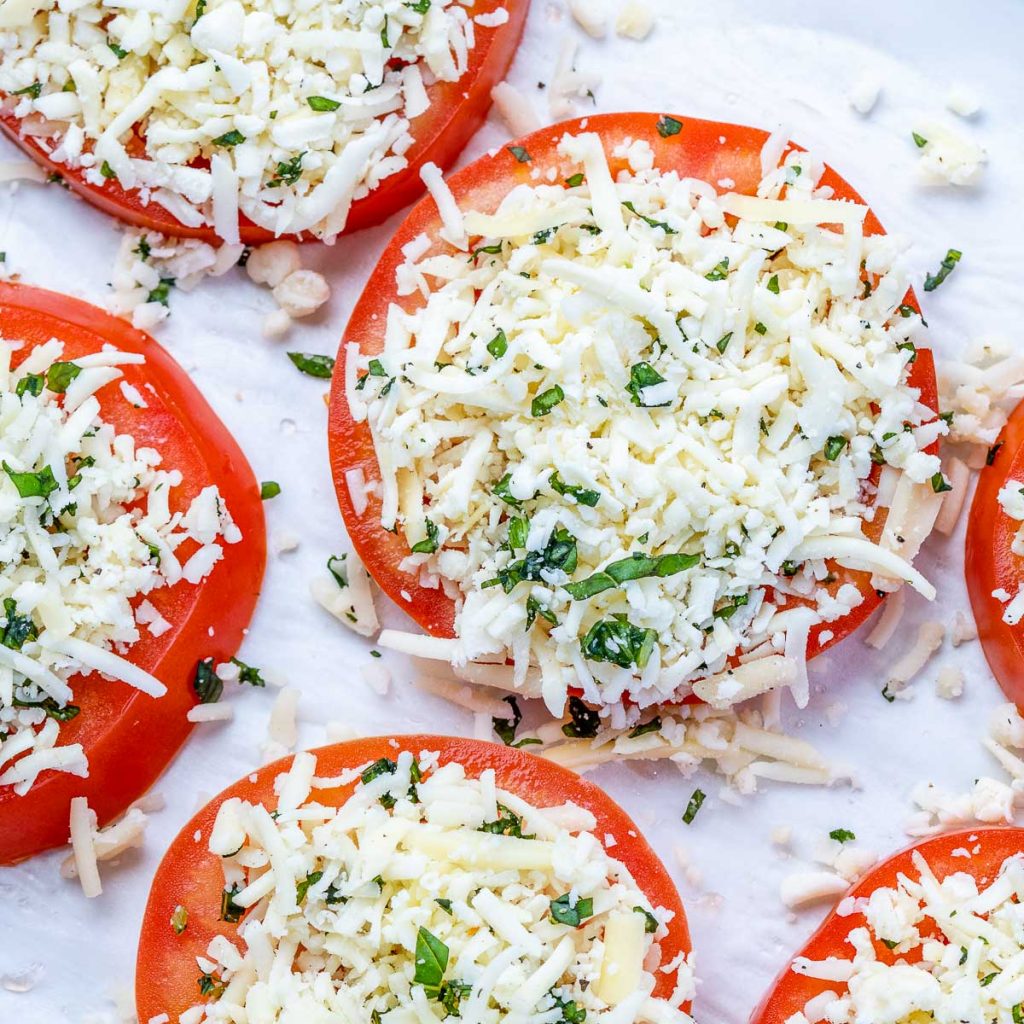 Baked Pizza Tomato Slices | Clean Food Crush