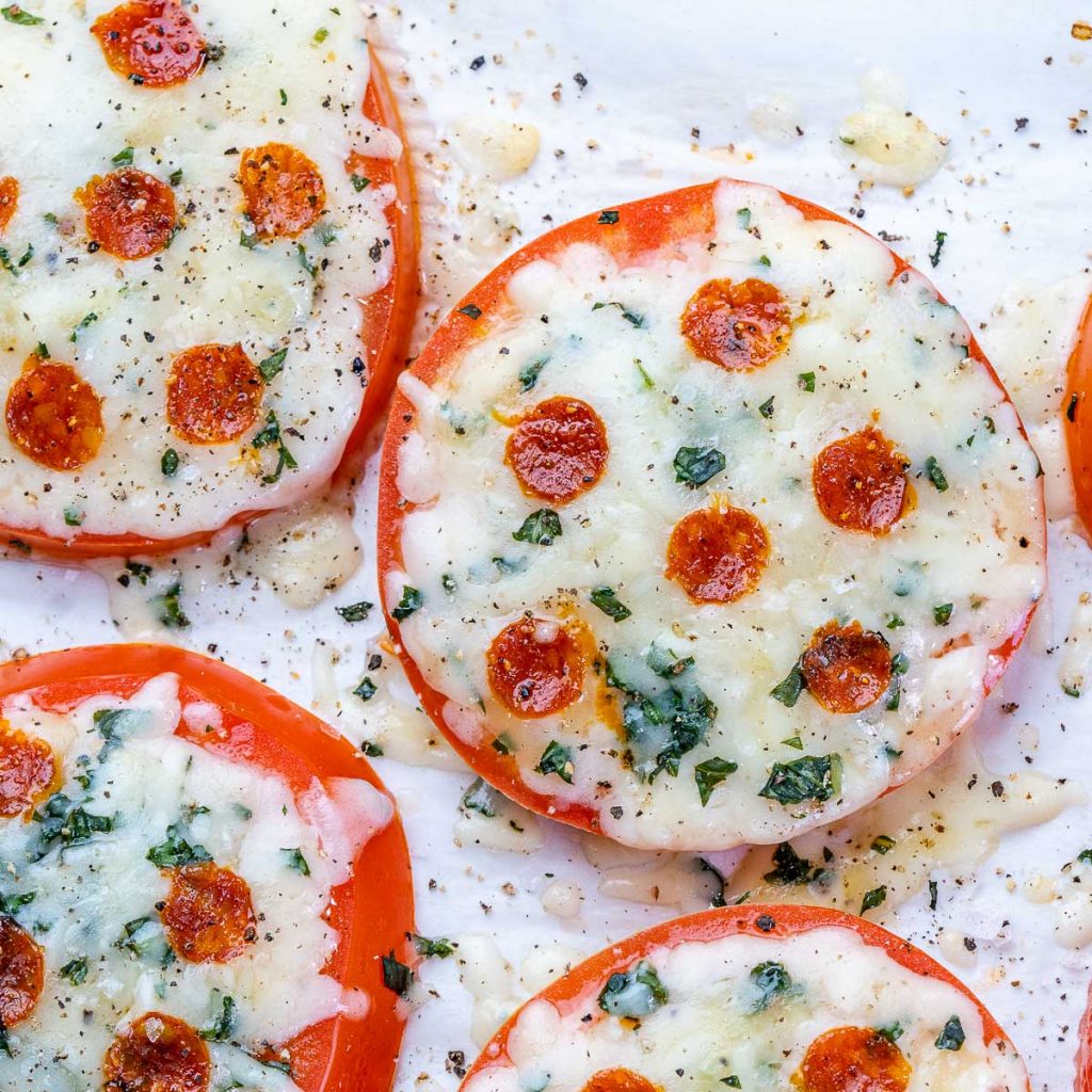 Baked Pizza Tomato Slices | Clean Food Crush