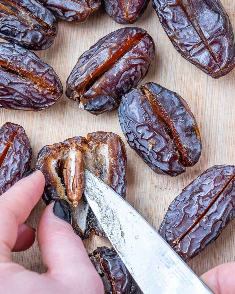 Snicker Stuffed Dates | Clean Food Crush
