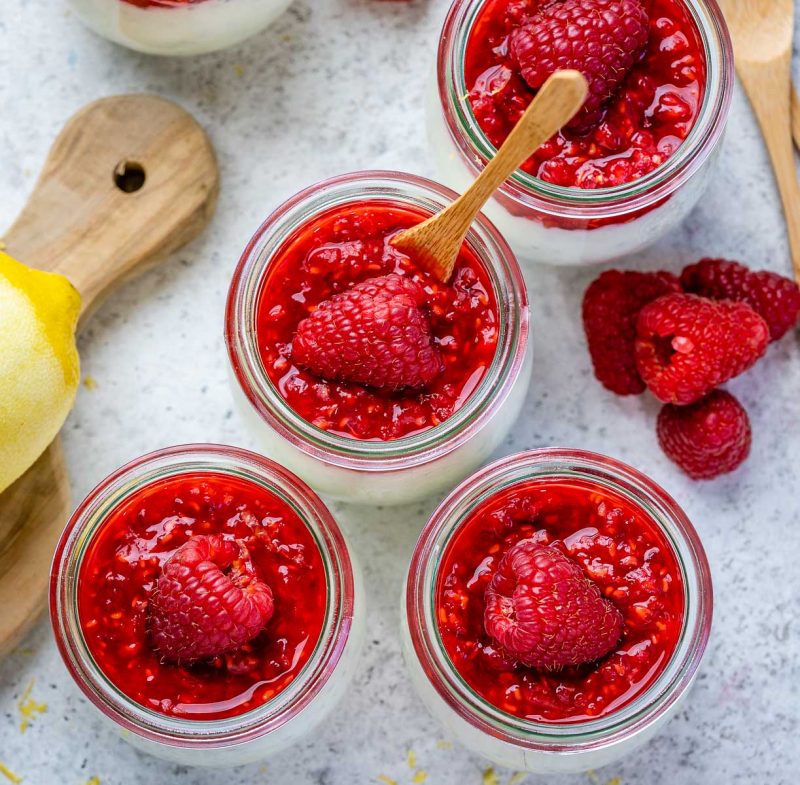 Super-Creamy Chia Pudding + Fresh Raspberry Puree | Clean Food Crush