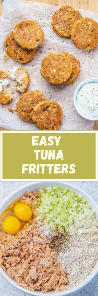 Tuna Fritters + Creamy Yogurt Dill Sauce | Clean Food Crush