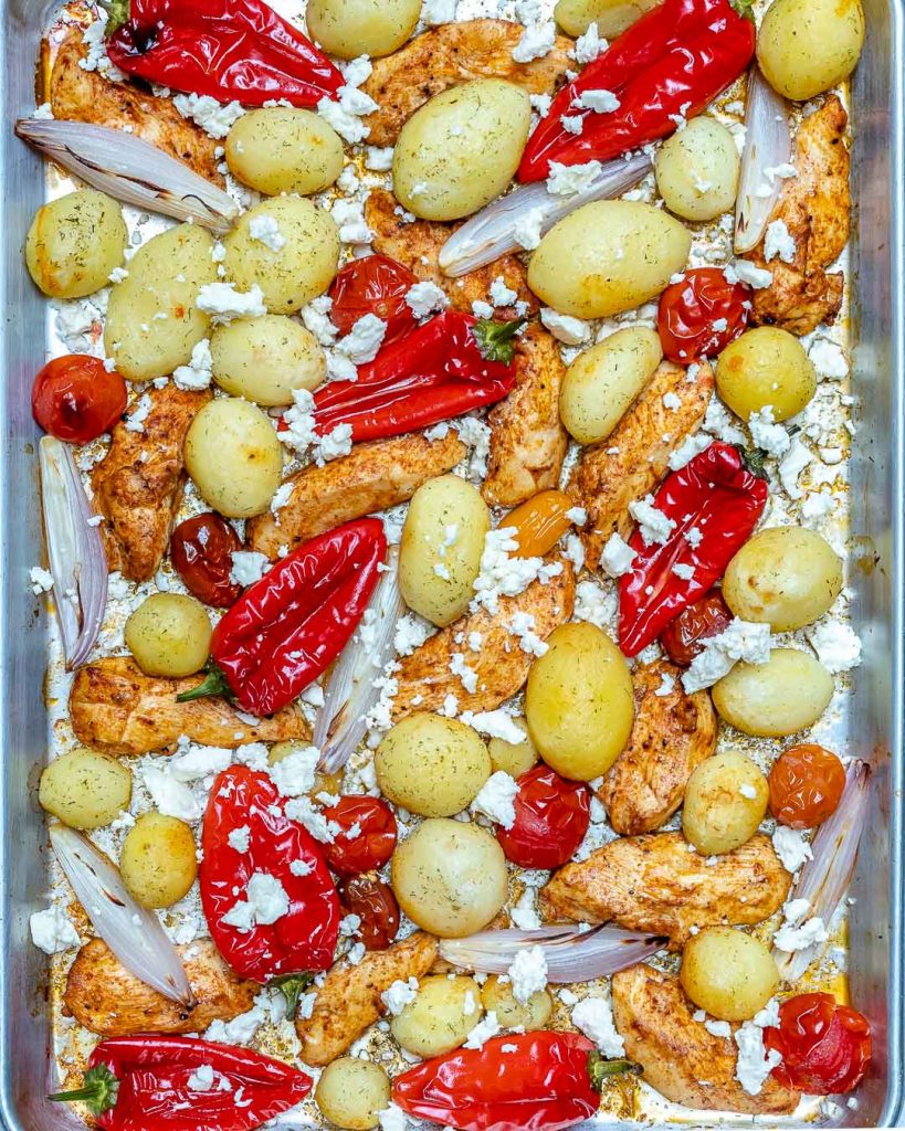 Greek Style Marinated Chicken & Potatoes Tray-Bake | Clean Food Crush