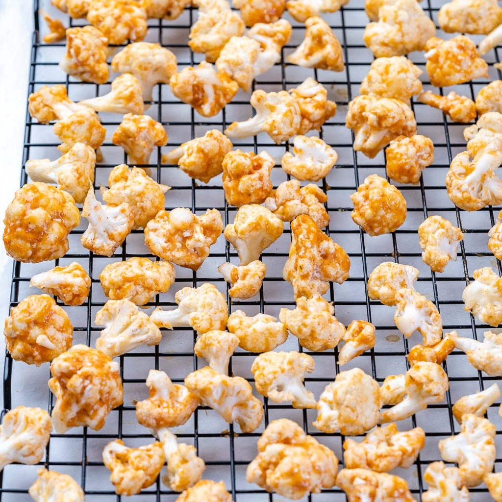 Sweet & Spicy Popcorn Cauliflower | Clean Food Crush
