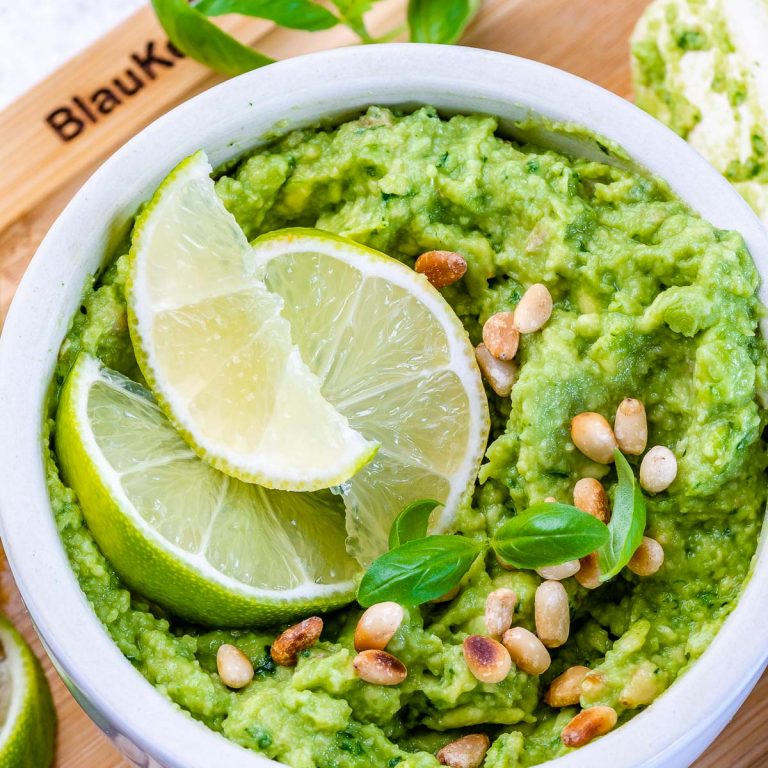 Pine Nut + Basil Guacamole | Clean Food Crush