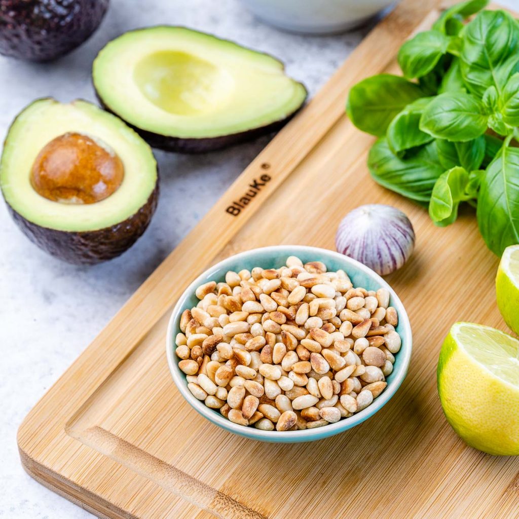 Pine Nut + Basil Guacamole | Clean Food Crush