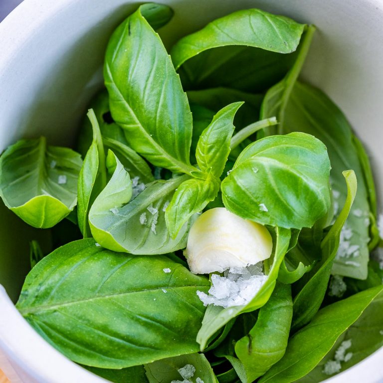 Pine Nut + Basil Guacamole | Clean Food Crush