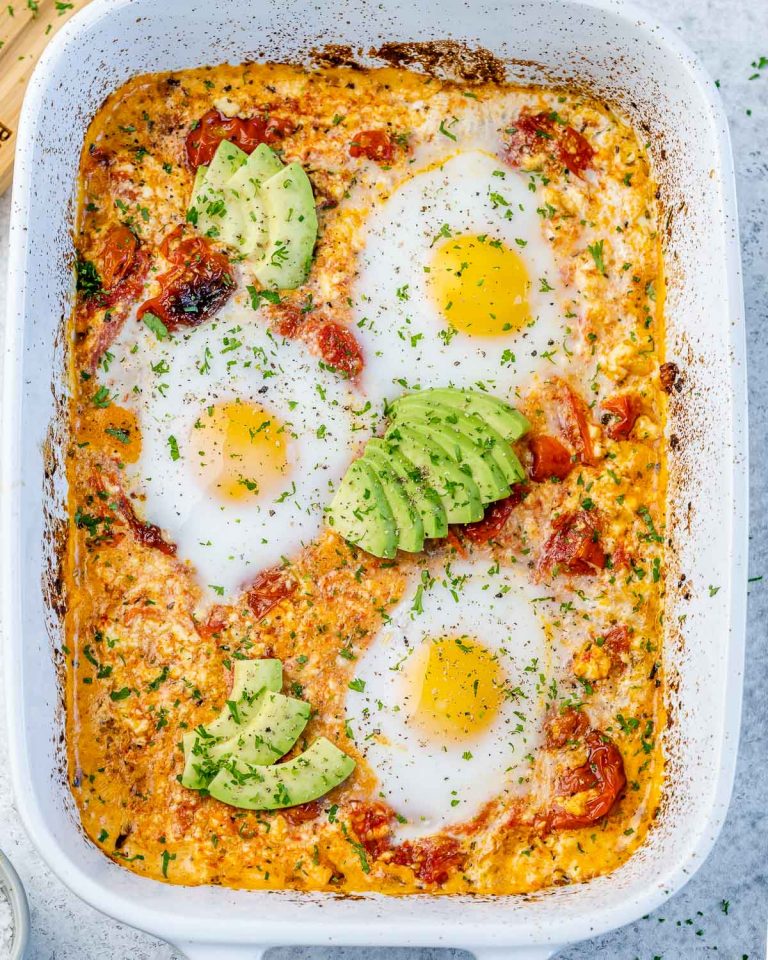 Baked Feta Egg Breakfast | Clean Food Crush