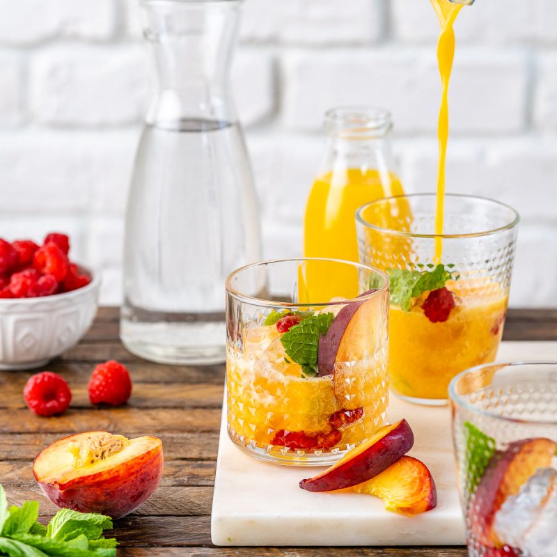 Alcohol-Free Ripe Peach Coolers | Clean Food Crush