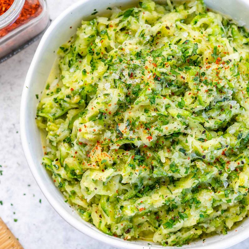 Sautéed Shredded Zucchini | Clean Food Crush