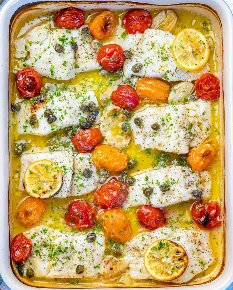 Lemon-Garlic Baked Cod | Clean Food Crush