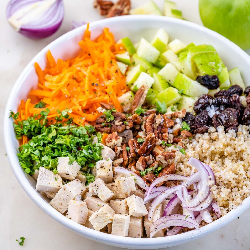 Chicken Salad Grain Bowls | Clean Food Crush