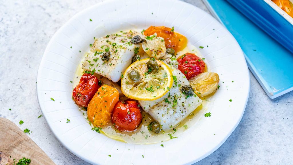 Lemon-Garlic Baked Cod | Clean Food Crush