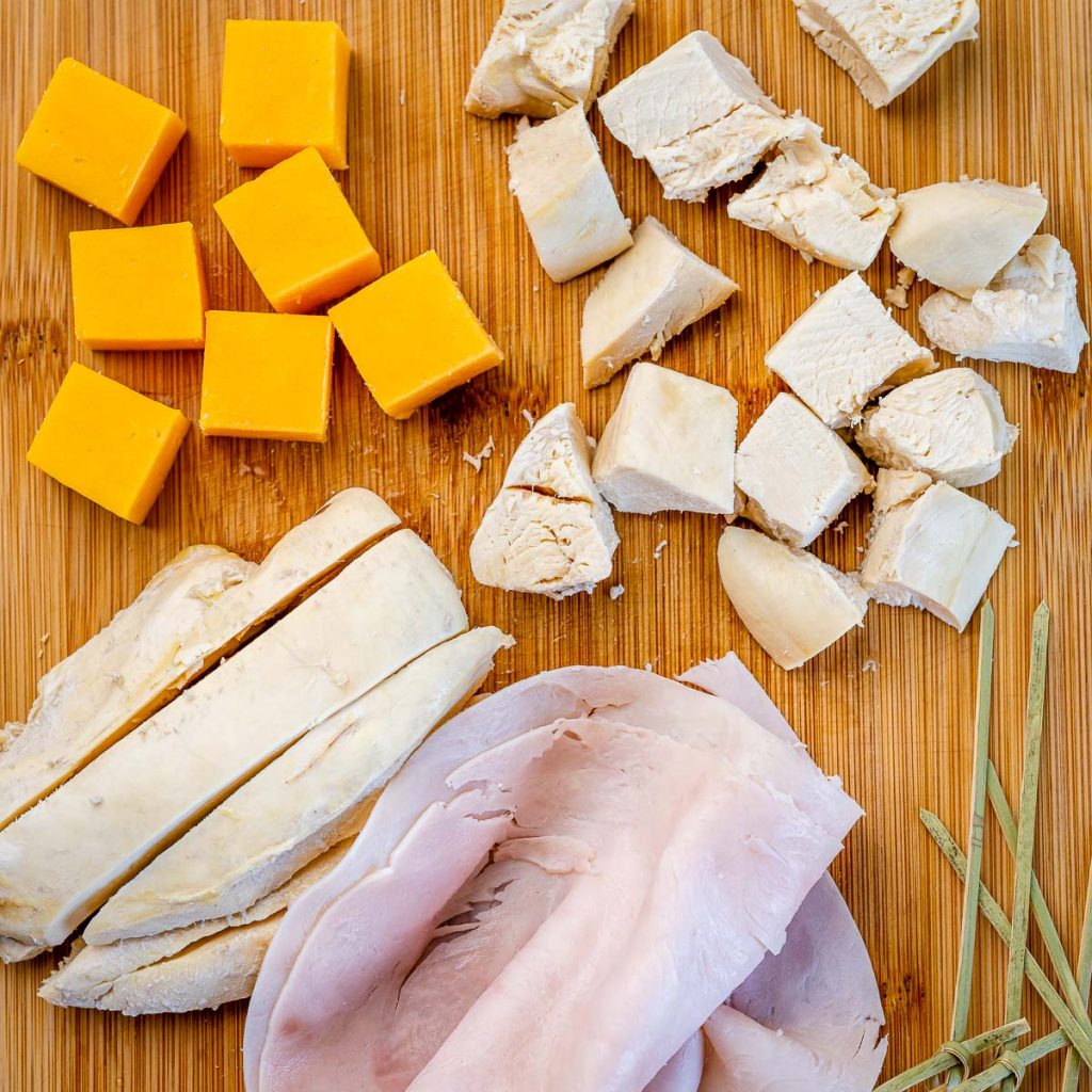 Chicken + Cheese Mini Skewers (CFC Cold Lunchbox Series) | Clean Food Crush