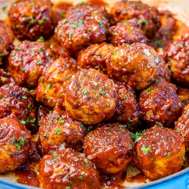 BBQ Chicken Meatballs | Clean Food Crush