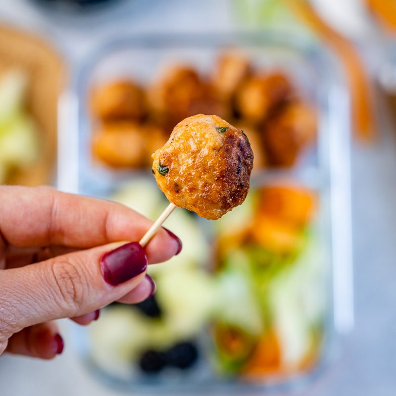 Mini Turkey Meatballs + Ribbon Salad (CFC Cold Lunchbox Series) | Clean ...