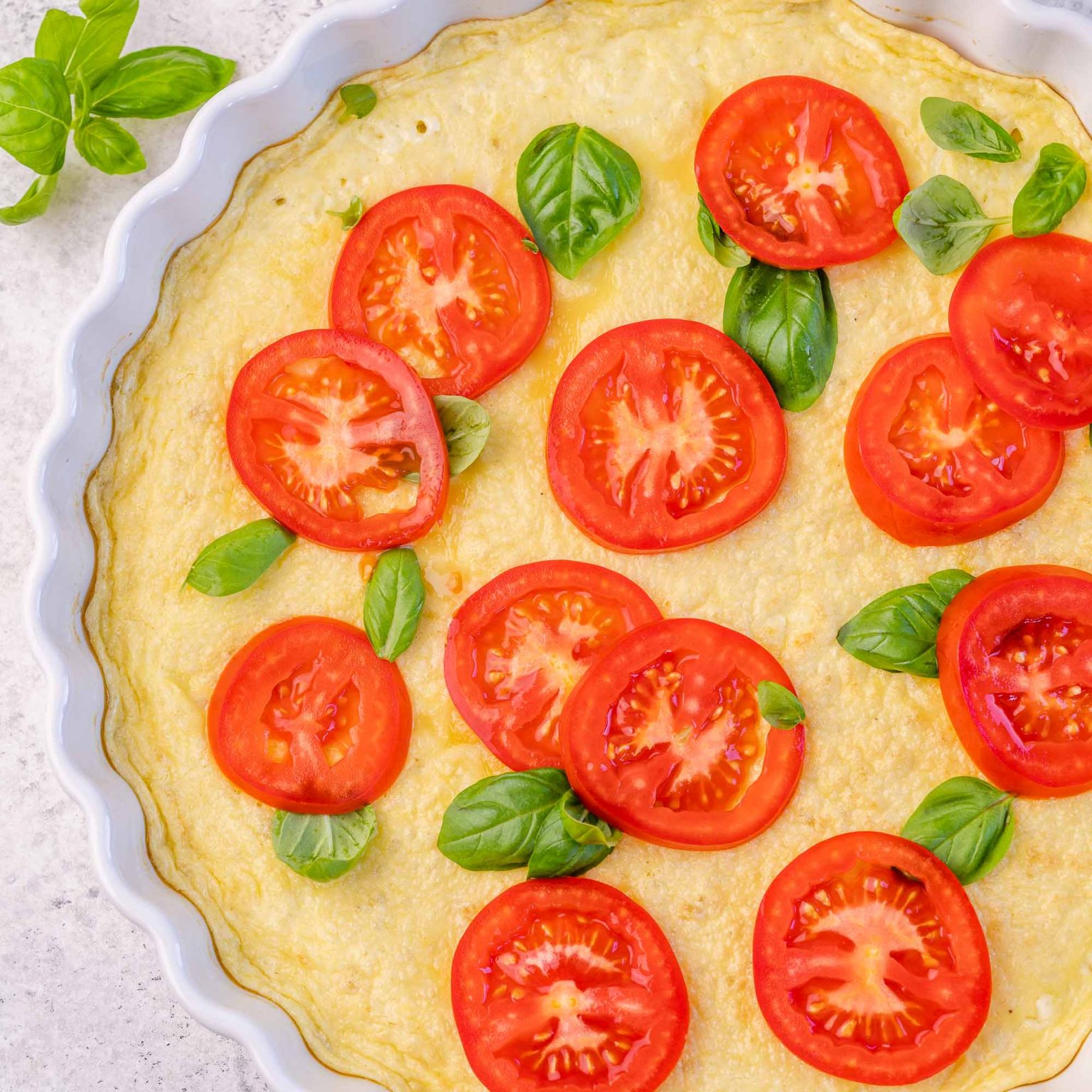 Caprese Crustless Quiche | Clean Food Crush