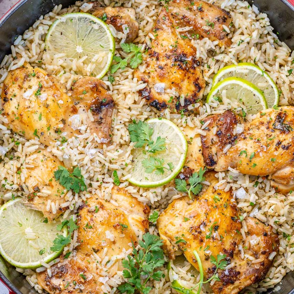 Cilantro-Lime Chicken + Rice Skillet | Clean Food Crush