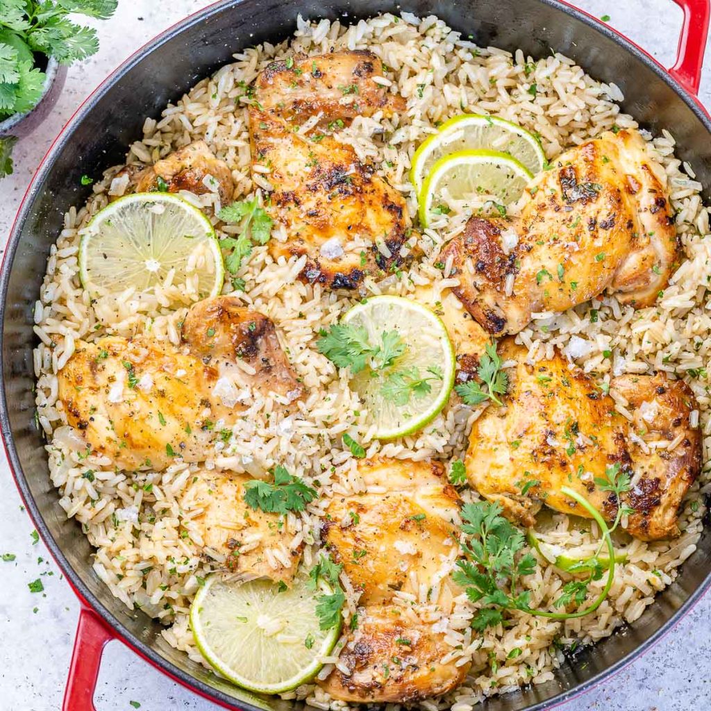 Cilantro-Lime Chicken + Rice Skillet | Clean Food Crush
