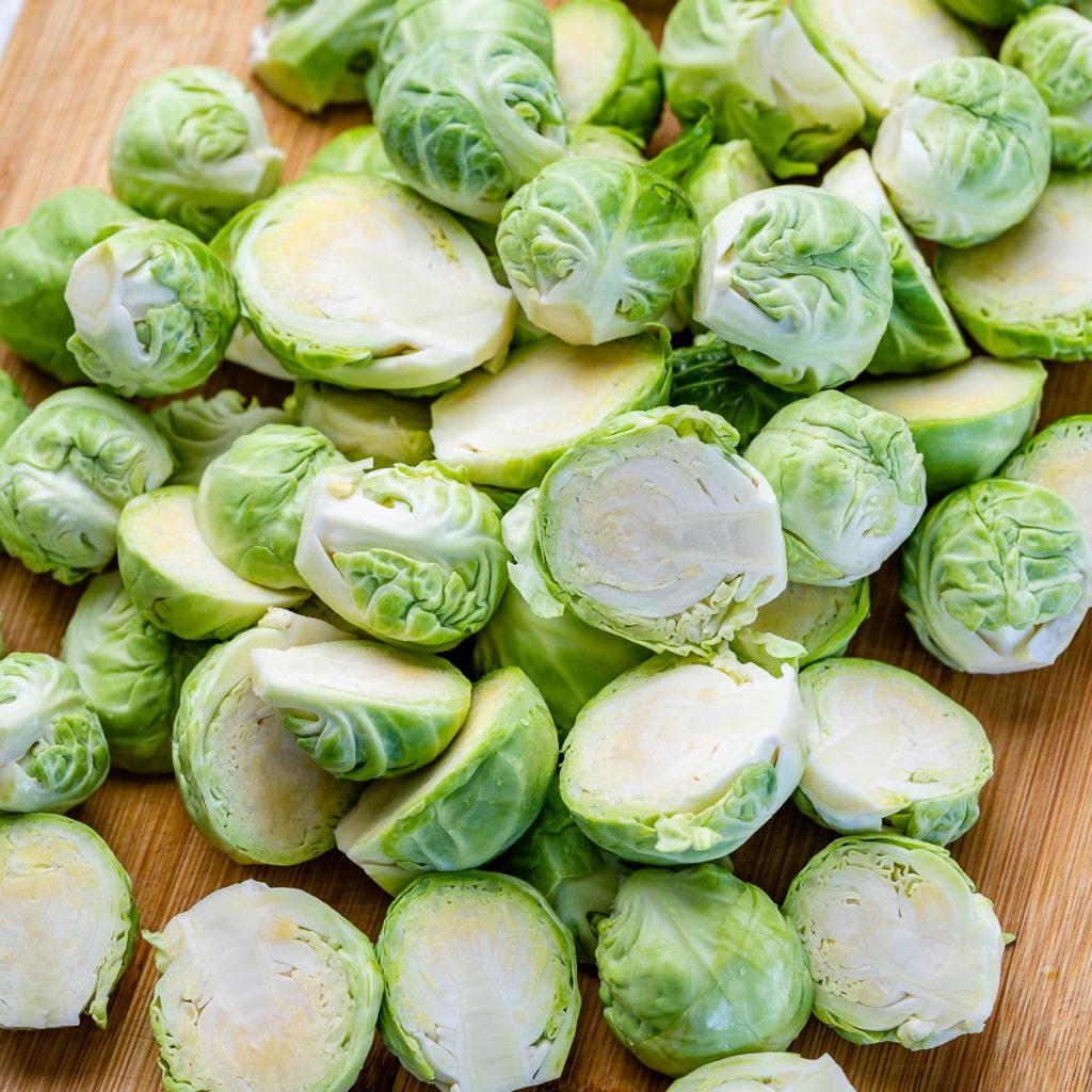 Oven Roasted Crispy Brussels Sprouts + Apples | Clean Food Crush