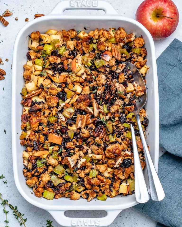 Wild Rice + Sausage Stuffing | Clean Food Crush