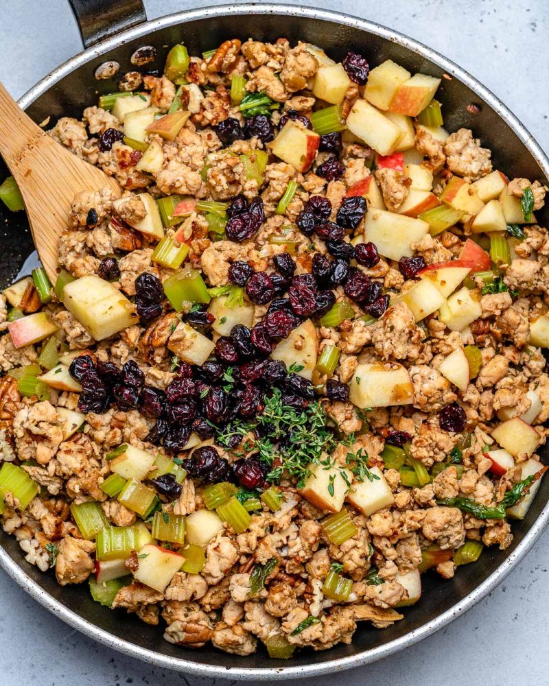 Wild Rice + Sausage Stuffing | Clean Food Crush
