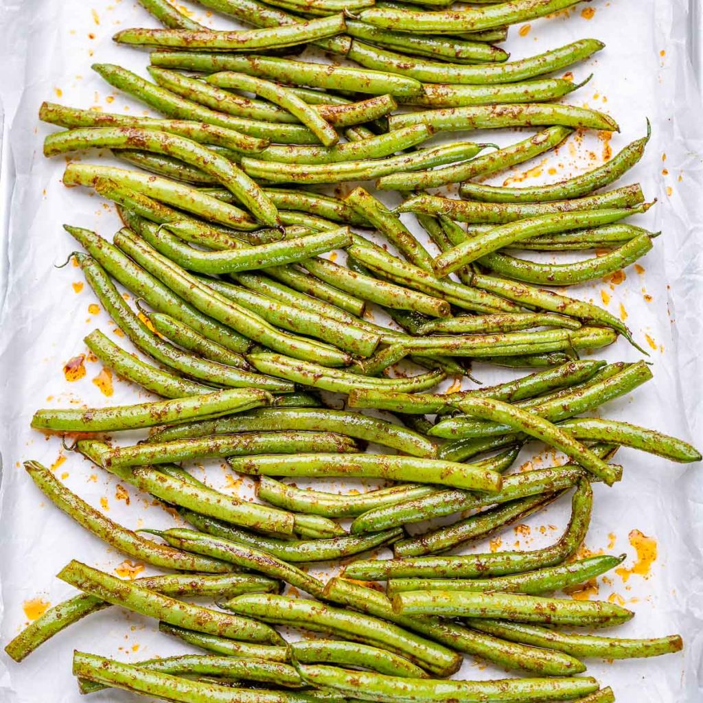 Roasted Balsamic + Cheese Green Beans | Clean Food Crush