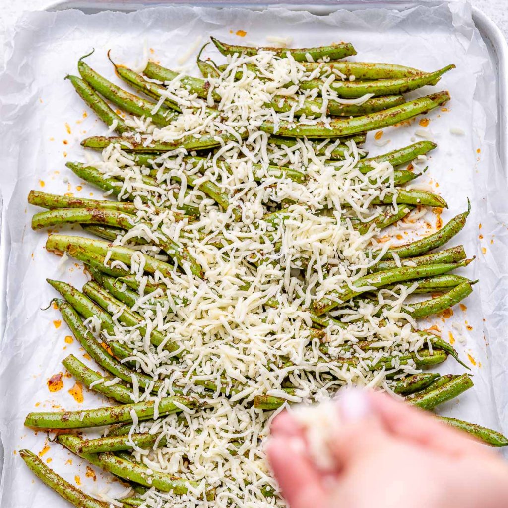 Roasted Balsamic + Cheese Green Beans | Clean Food Crush