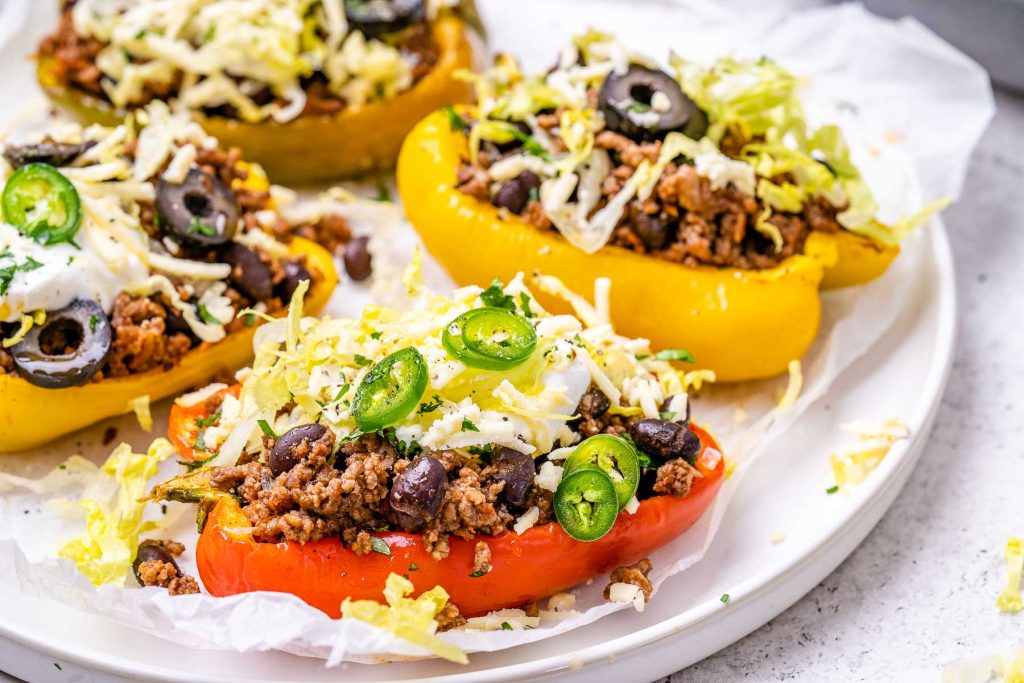 Taco Roasted Pepper ‘Shells’ | Clean Food Crush