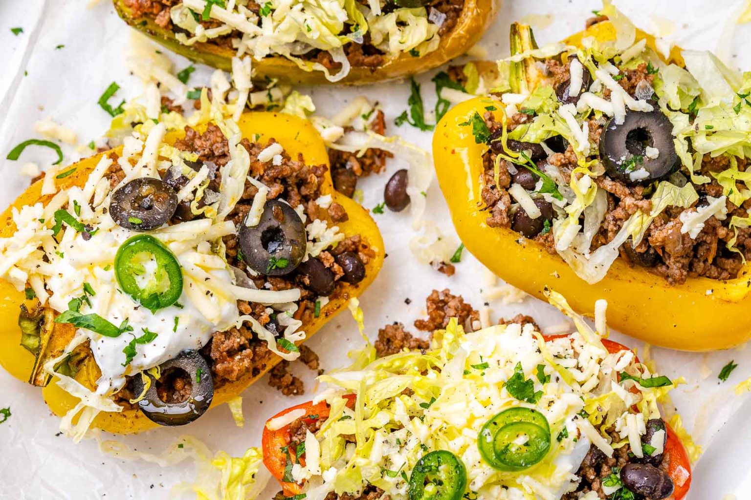 taco roasted pepper shells | Clean Food Crush