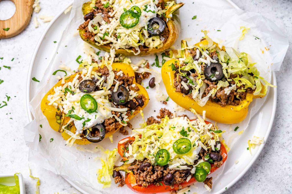 Taco Roasted Pepper ‘Shells’ | Clean Food Crush