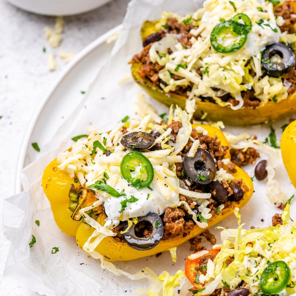 Taco Roasted Pepper ‘Shells’ | Clean Food Crush