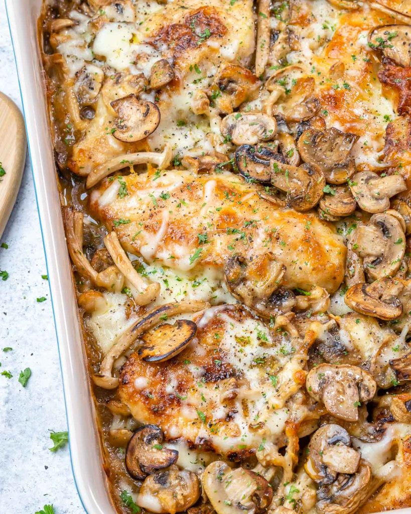 Baked Mushroom Chicken | Clean Food Crush