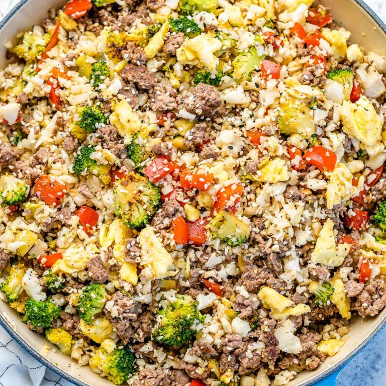 Beef Fried Cauliflower Rice | Clean Food Crush