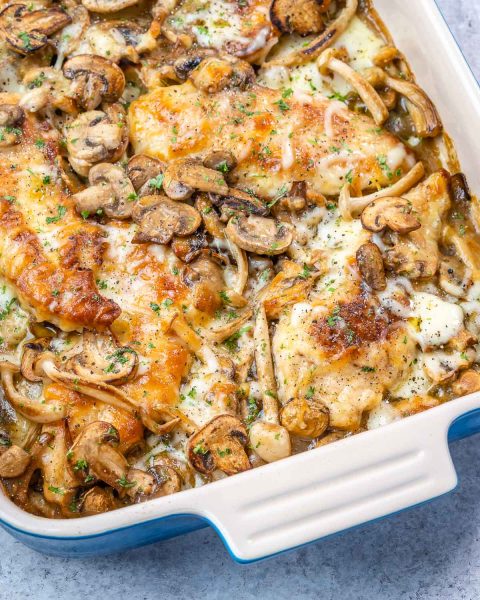 Baked Mushroom Chicken | Clean Food Crush