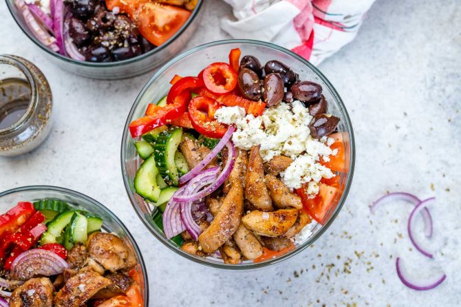 Greek-Inspired Chicken Meal Prep | Clean Food Crush