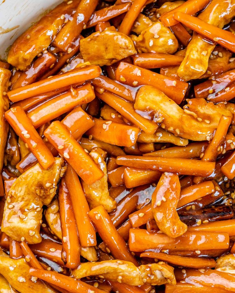 Sesame Chicken & Carrots | Clean Food Crush