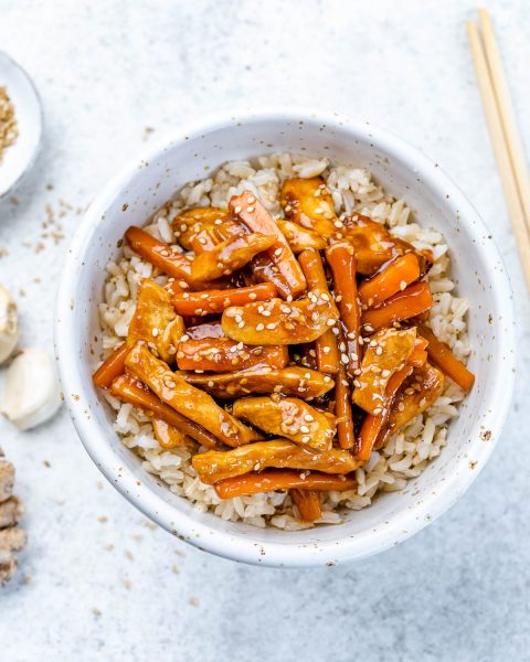 Sesame Chicken & Carrots | Clean Food Crush