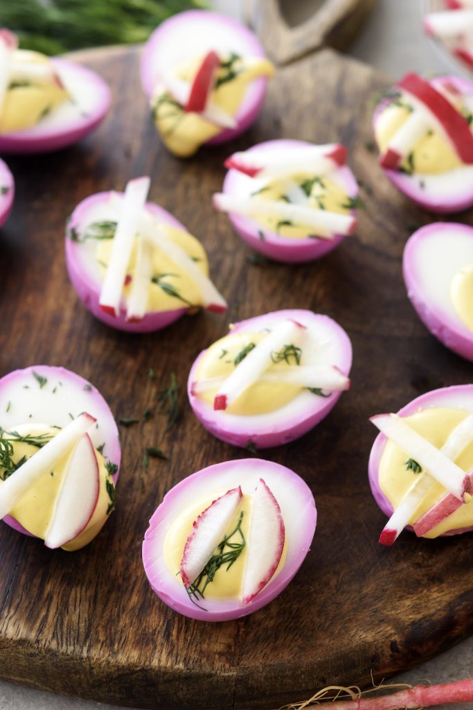 Beet Pickled Deviled Eggs | Clean Food Crush