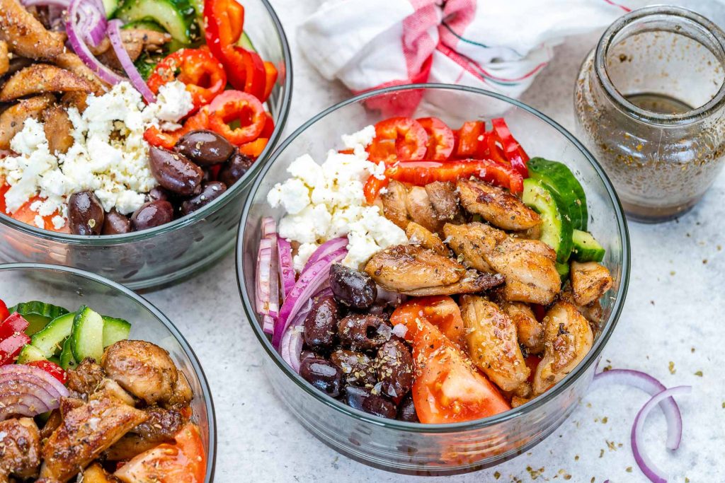 Greek-Inspired Chicken Meal Prep | Clean Food Crush