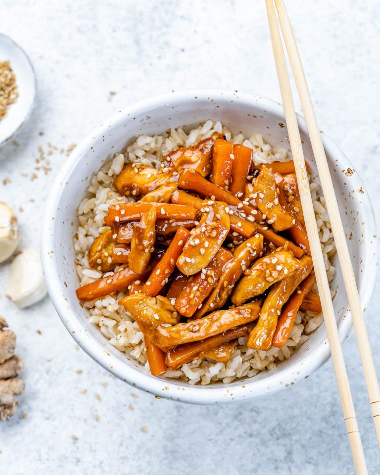 Sesame Chicken & Carrots | Clean Food Crush
