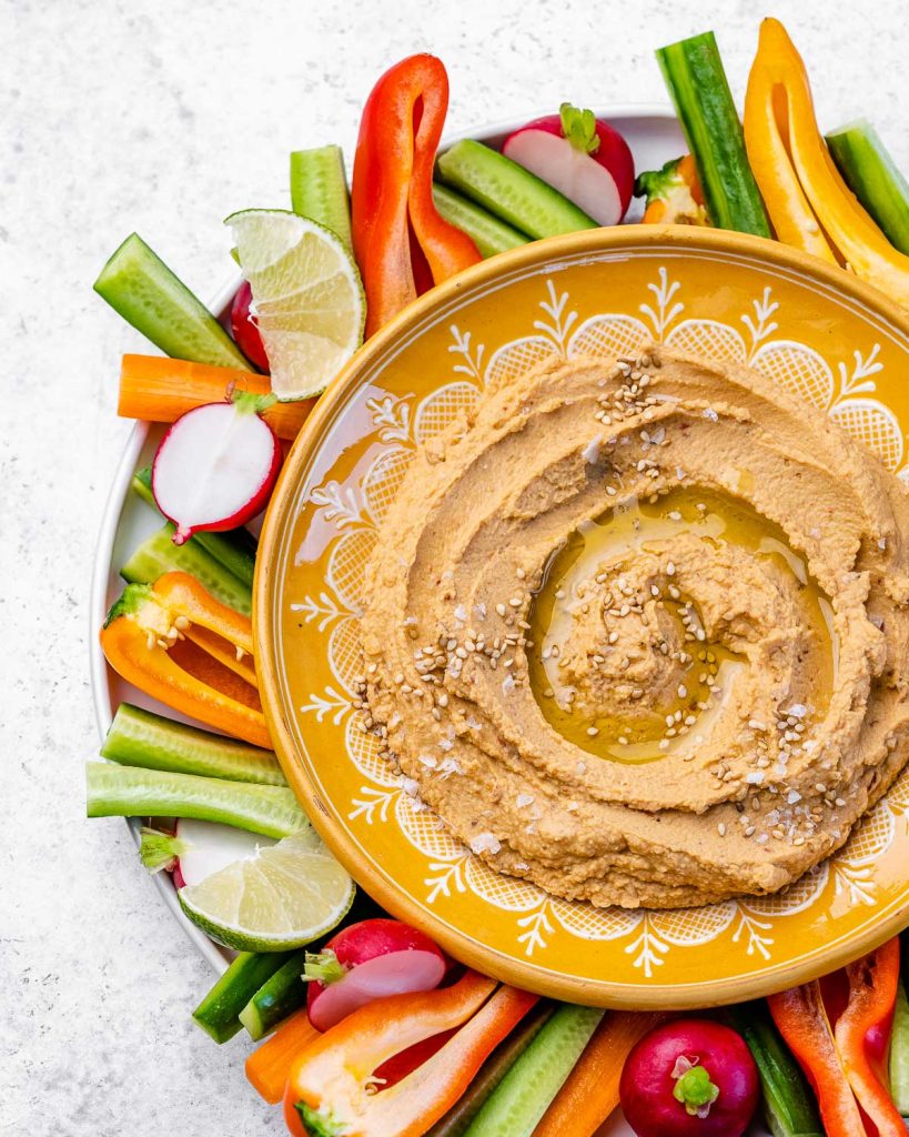 Chipotle Hummus + Crunchy Veggies | Clean Food Crush