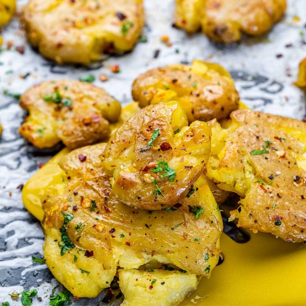 Crispy Smashed Potatoes | Clean Food Crush